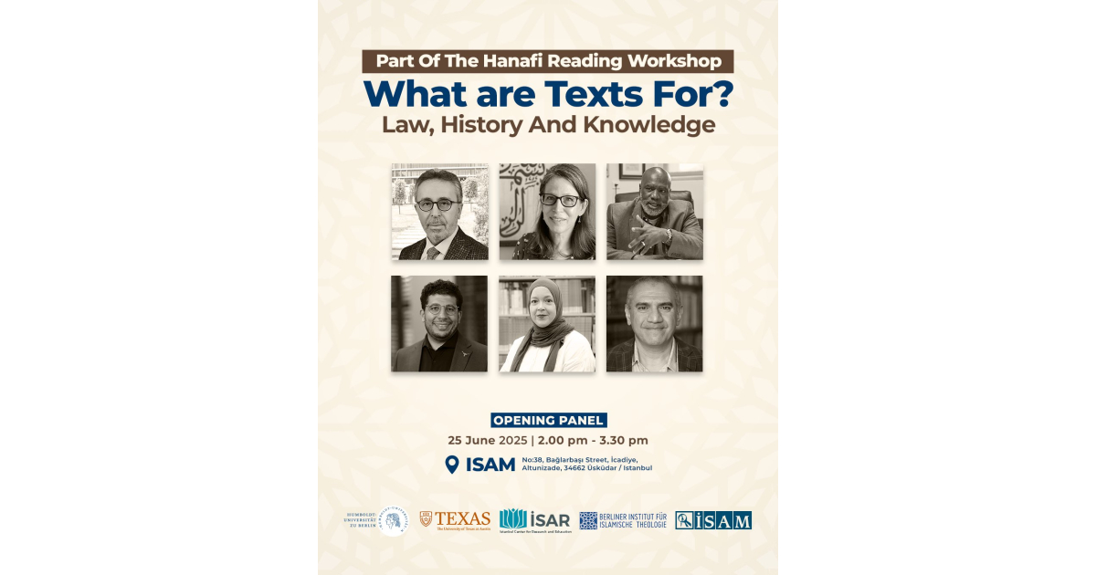 Hanafi Reading Workshop Opening Panel: What is Texts For? Law, History ...